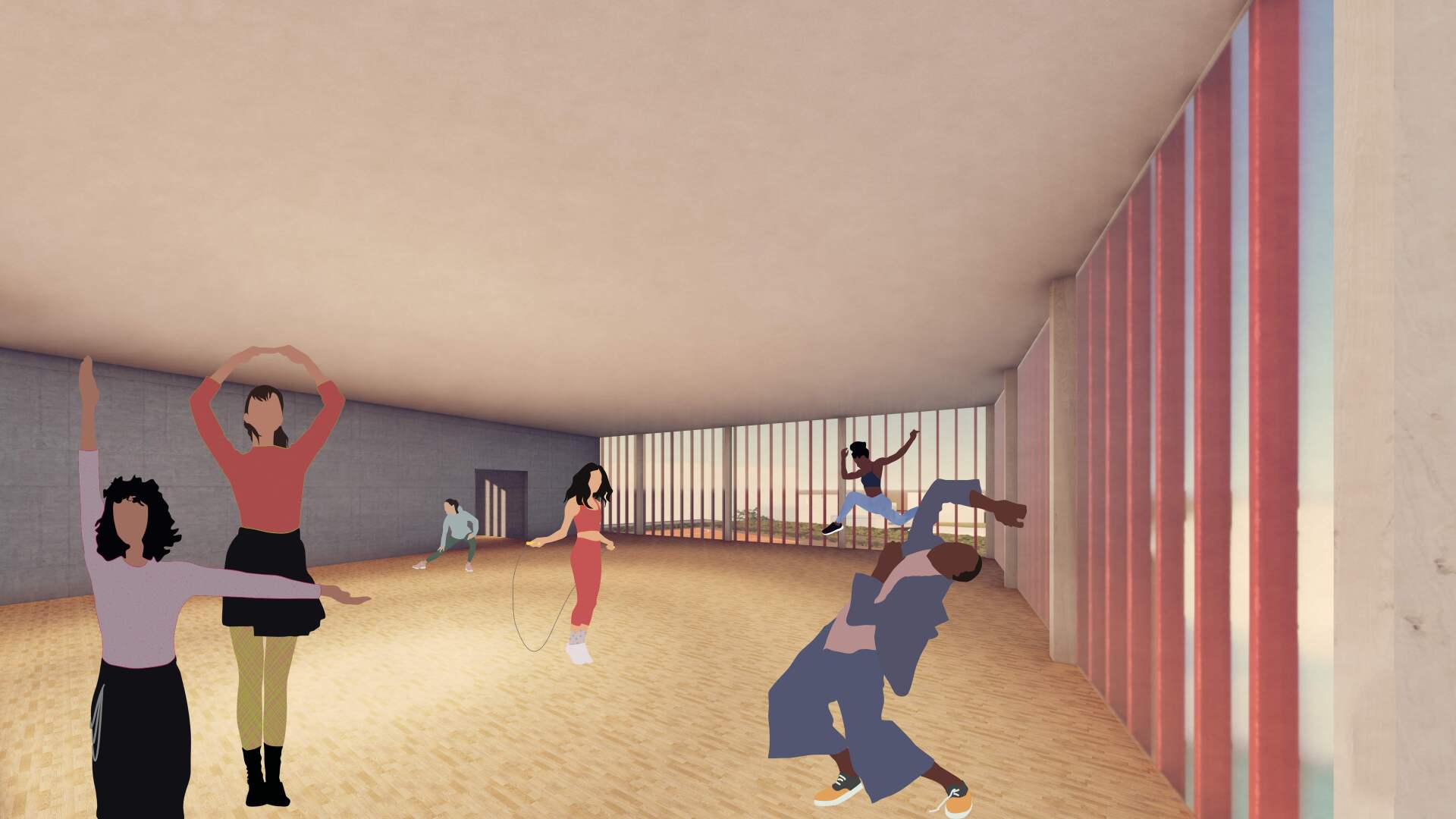 Gymnastikraum - Hochschulsportzentrum - Architekturobjekte - heinze.de