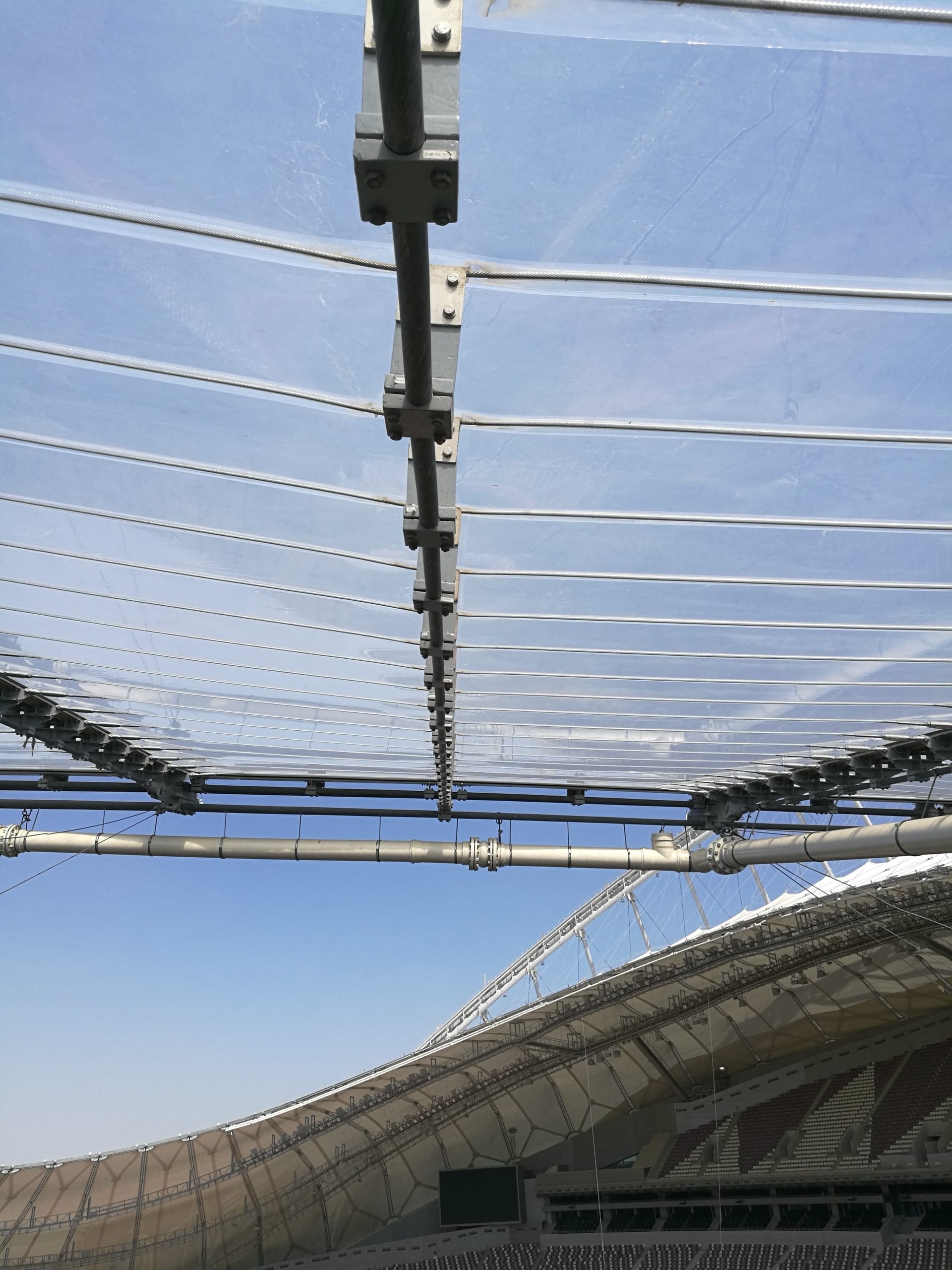ETFE cable support detail - KHALIFA STADIUM Doha - Qatar ...