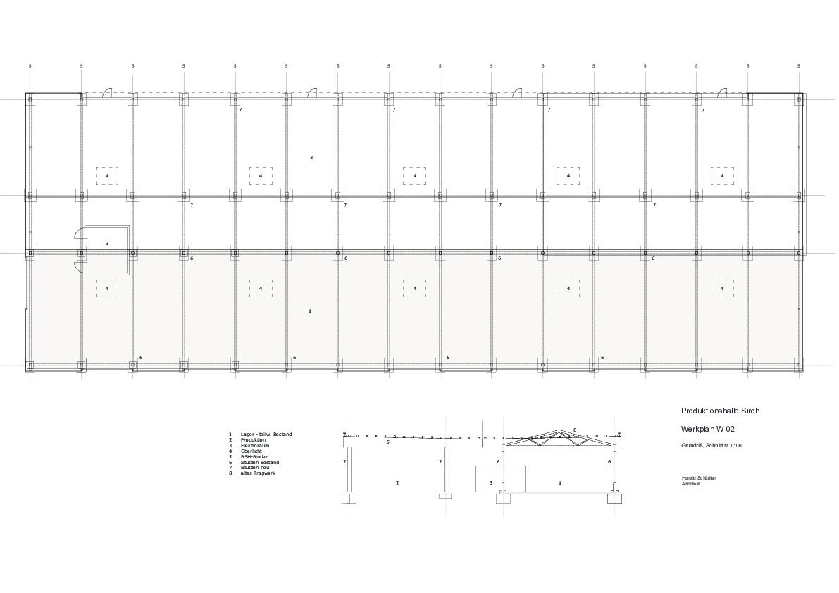 Sirch Plan - Produktionshalle Sirch - Architekturobjekte - heinze.de