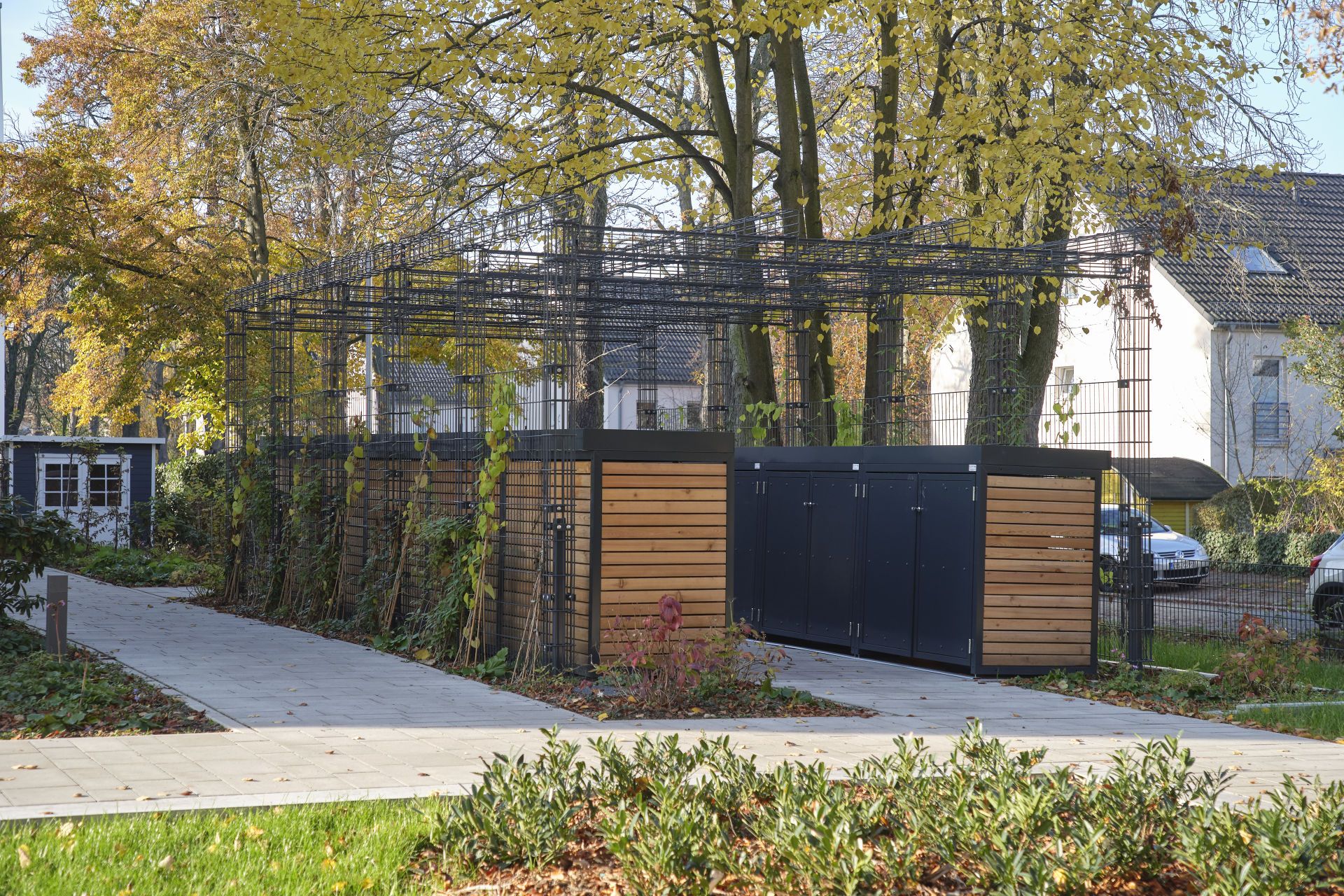 Urbane Systeme - Mülltonnenbox für 1 Müllcontainer 1100 l | projekt w ...