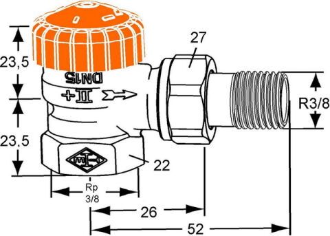 IMI HEIMEIER Thermostat-Ventilunterteil Eclipse | IMI Hydronic ...