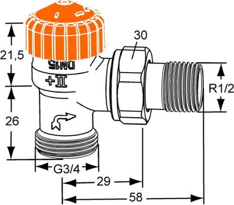IMI HEIMEIER Thermostat-Ventilunterteil Eclipse | IMI Hydronic ...